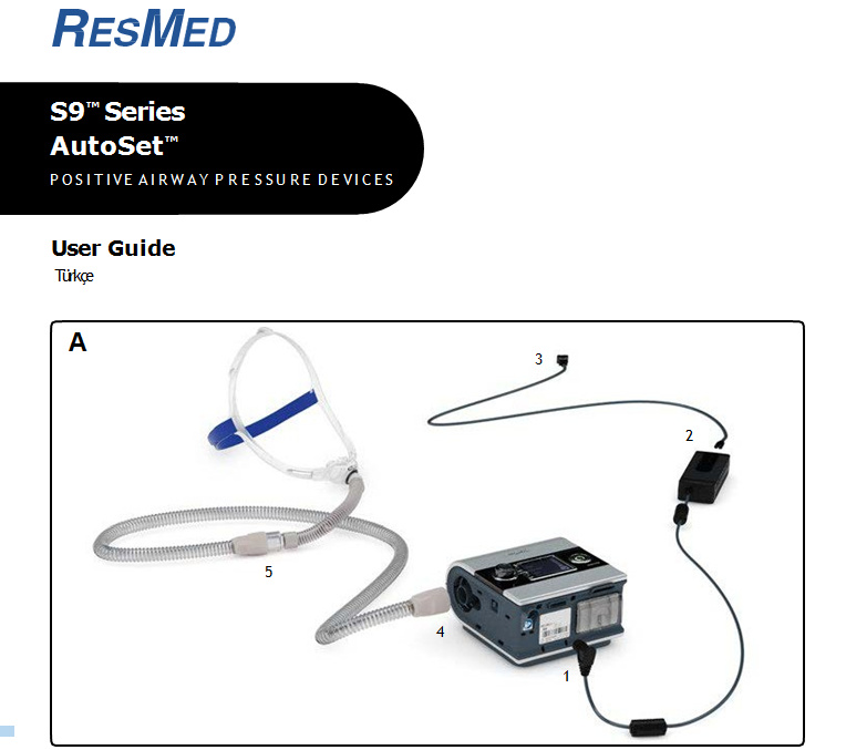 OTOCPAP Cihazı Resmed S9 AutoSet Kullanım Kılavuzu - Kullanım ...